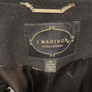 1 Madison | Jackets & Coats | Madison Black Coat With Gold Accents And ...